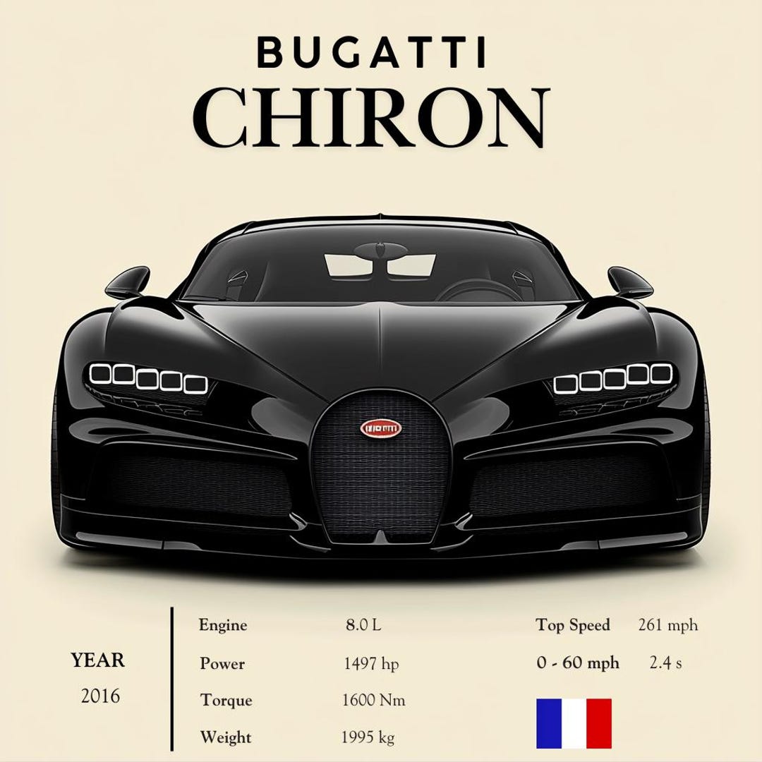 Bugatti Chiron Wall Art, Bugatti Poster - Etsy
