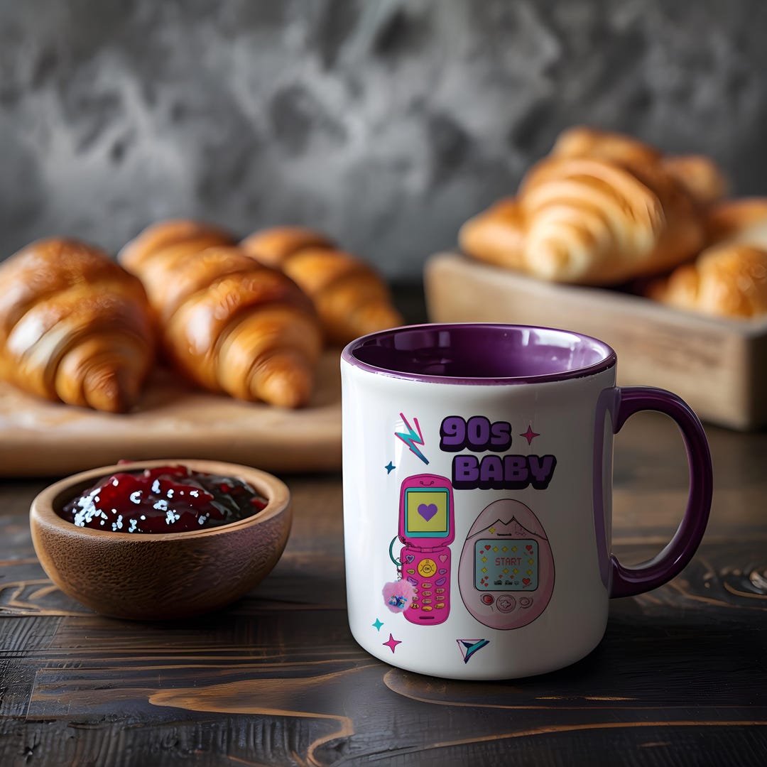 Mug, 90s Nostalgia Coffee Cup, Retro Gift for Millennial, Vintage Tea ...