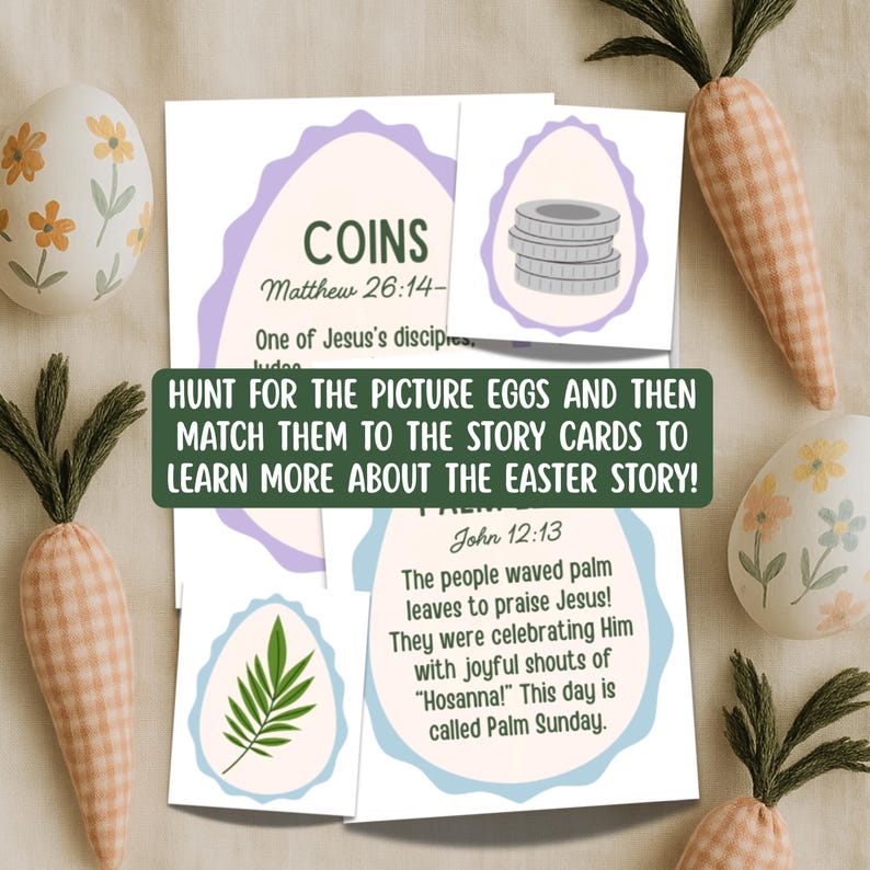 Resurrection Eggs Easter Story Family Activity Holy Week Cards LDS Holy ...