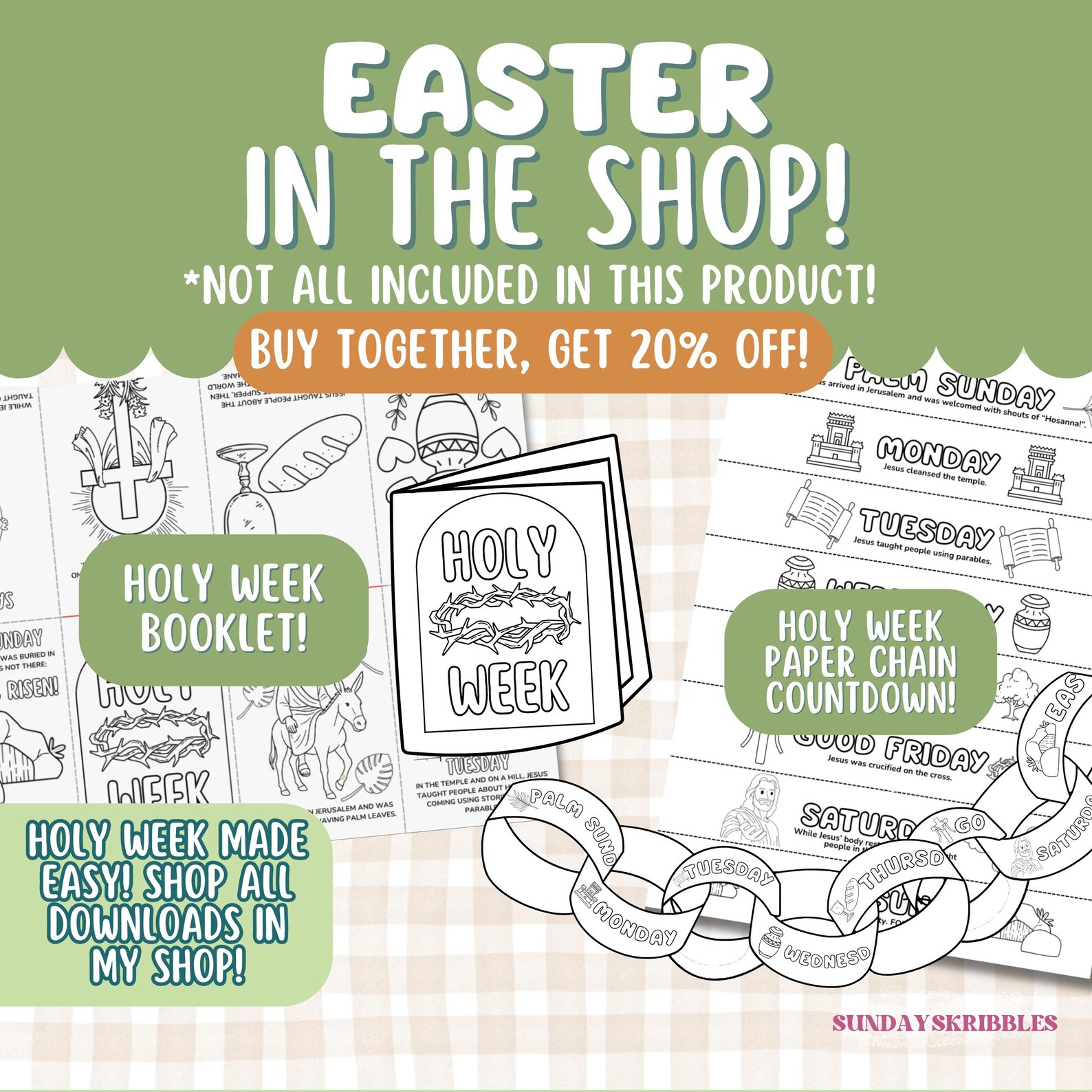 Holy Week Printable Coloring Craft Easter Activity Booklet 2025 LDS Holy Week Primary Coloring ...