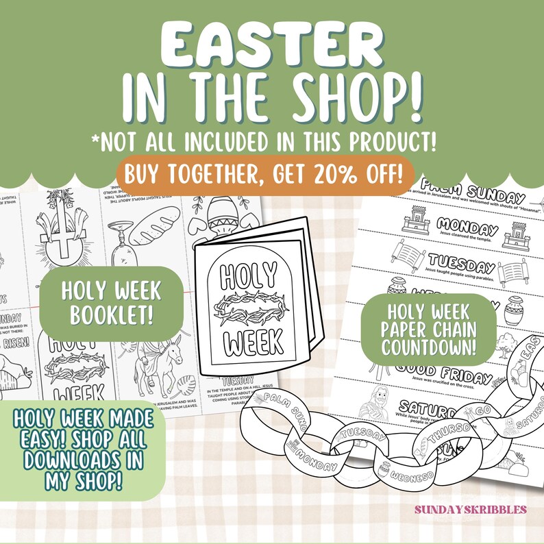 Holy Week Printable Coloring Craft Easter Activity Booklet 2025 LDS ...