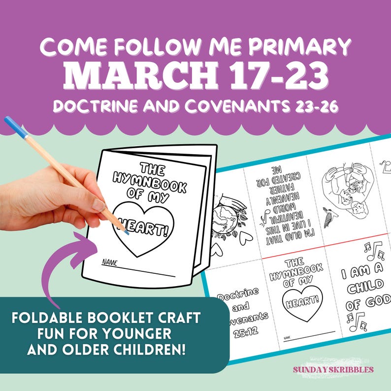 Primary March 17-23 Lesson Plan LDS Come Follow Me 2025 Doctrine and ...