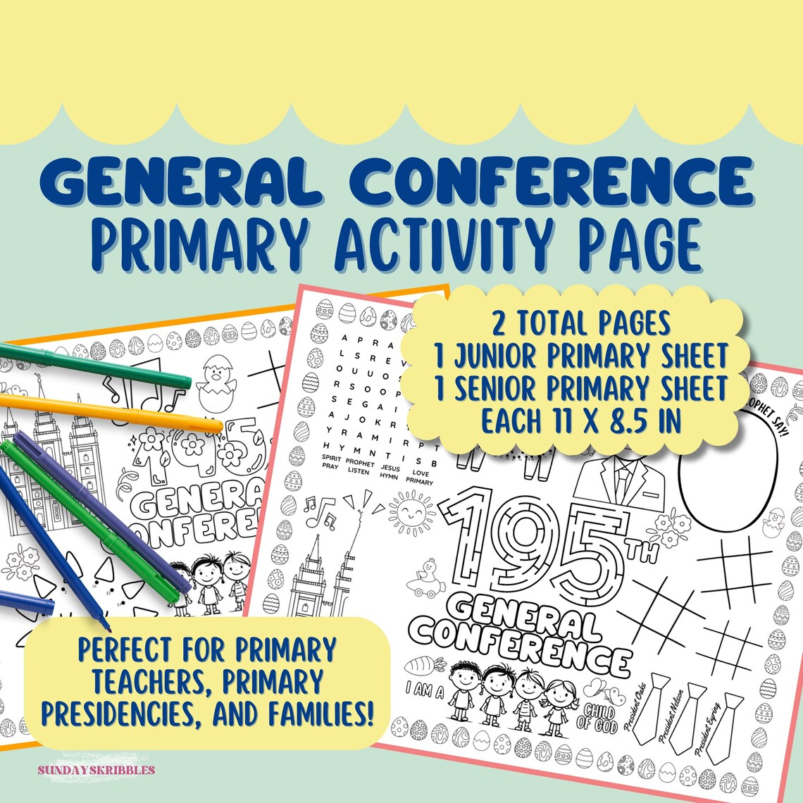 General Conference Coloring Page LDS Primary April 2025 Junior Primary ...