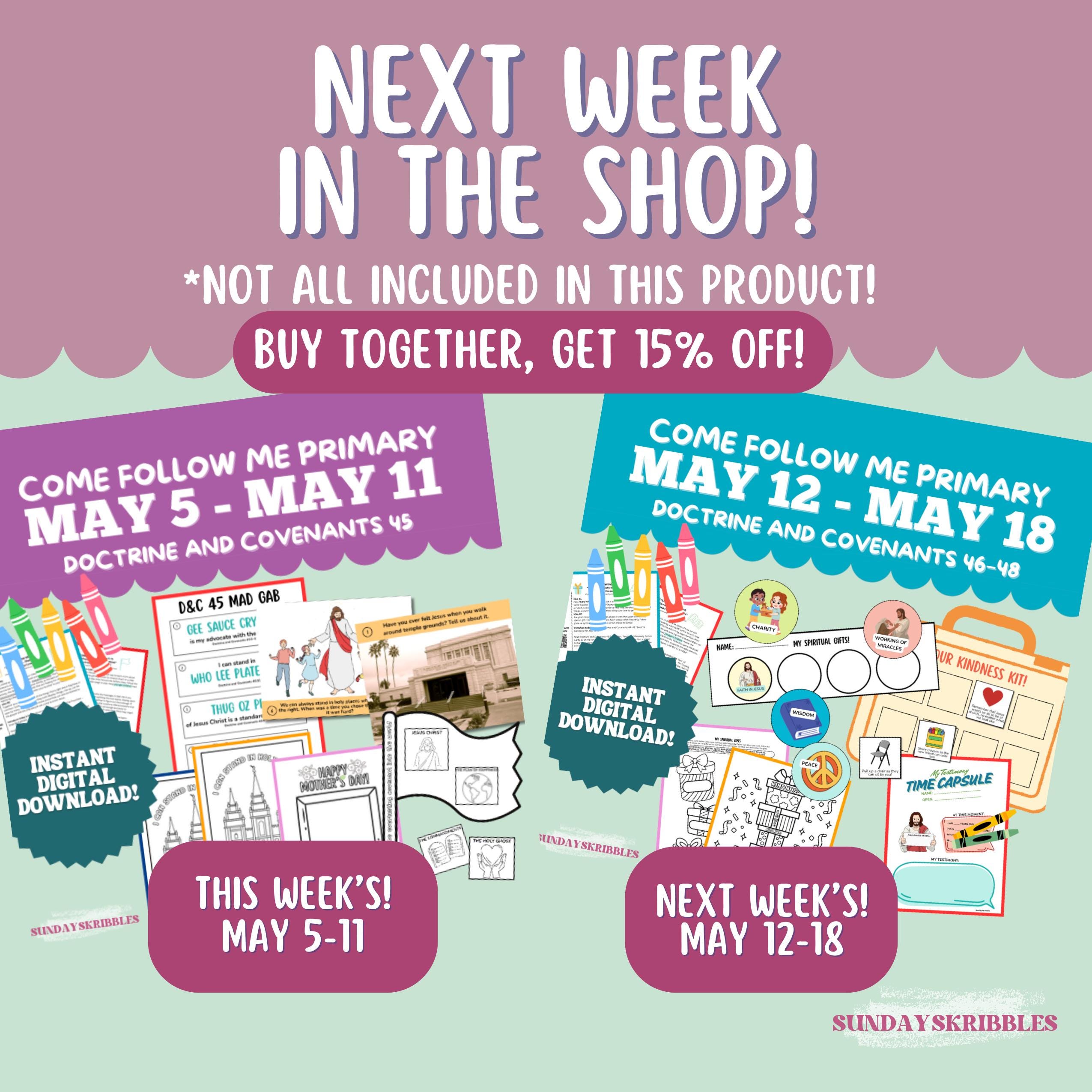 Primary May 5 - May 11 Lesson Plan LDS Come Follow Me 2025 Doctrine and ...