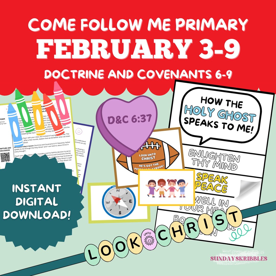 Primary February 3-9 Lesson Plan LDS Come Follow Me 2025 Doctrine and ...