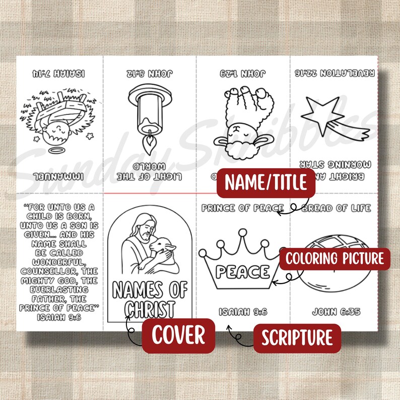 Names of Jesus Christmas Printable Booklet Names of Christ LDS Primary ...