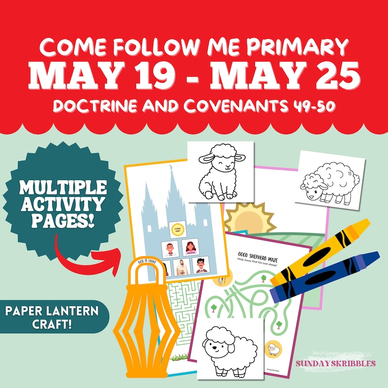 Primary May 19-25 Lesson Plan LDS Come Follow Me 2025 Doctrine and ...