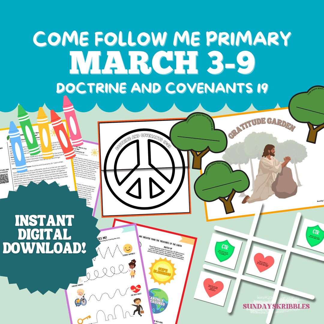Primary March 3-9 Lesson Plan LDS Come Follow Me 2025 Doctrine and ...
