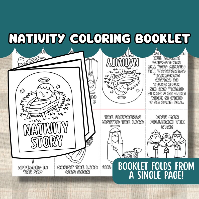 Nativity Printable Booklet LDS Christmas Primary Coloring Book ...