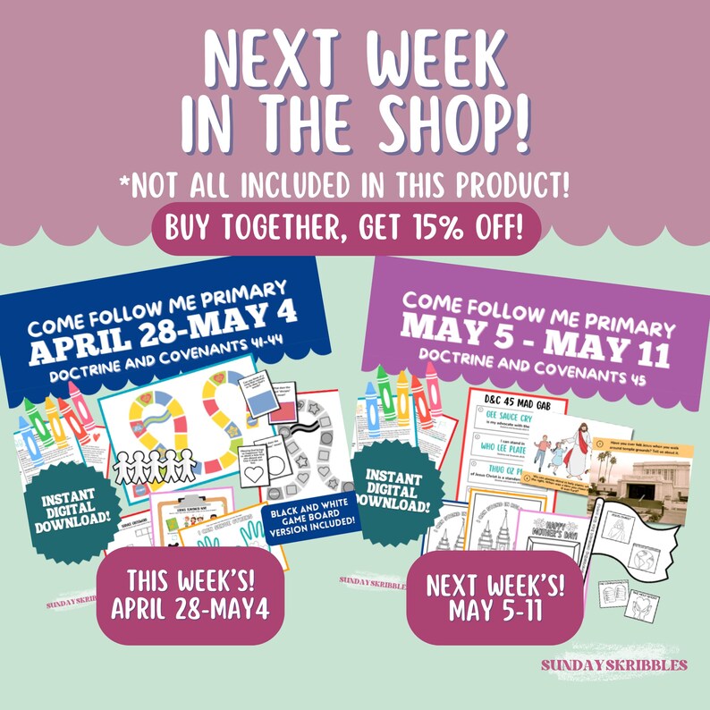 Primary April 28 - May 4 Lesson Plan LDS Come Follow Me 2025 Doctrine ...