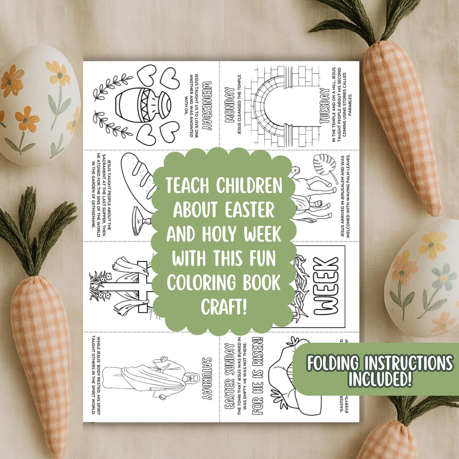 Holy Week Printable Coloring Craft Easter Activity Booklet 2026 LDS ...