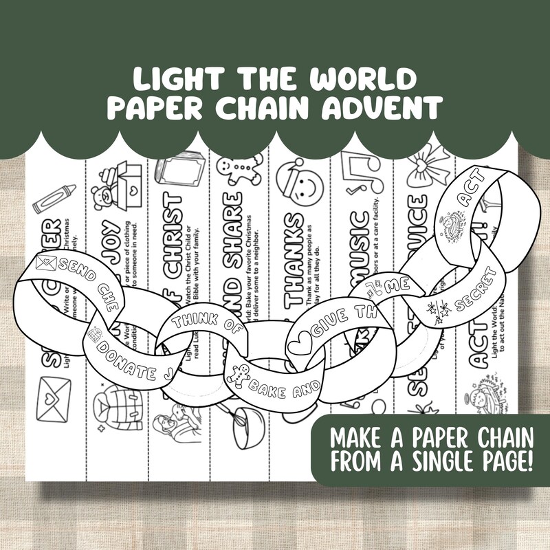 Lds Christmas Paper Chain - Etsy