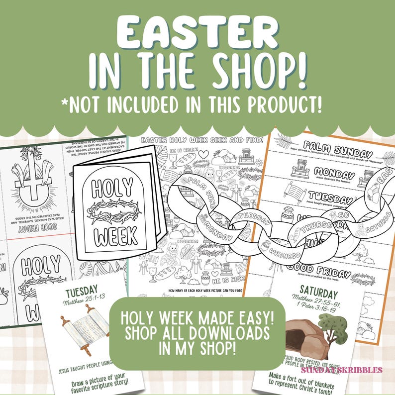 Holy Week Matching Game LDS Easter Story Find It Christian Easter Spot ...