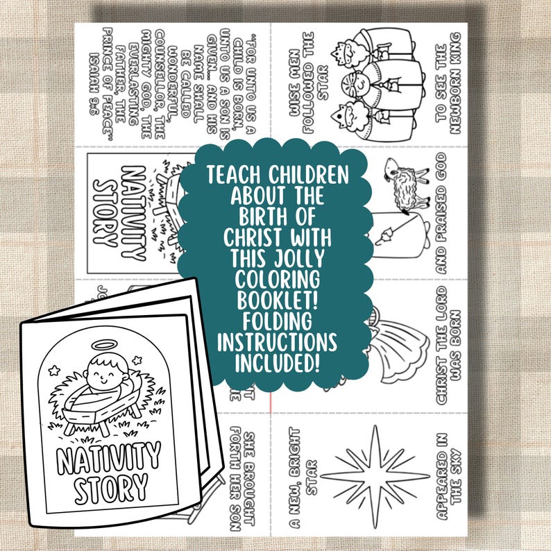 Nativity Printable Booklet LDS Christmas Primary Coloring Book ...
