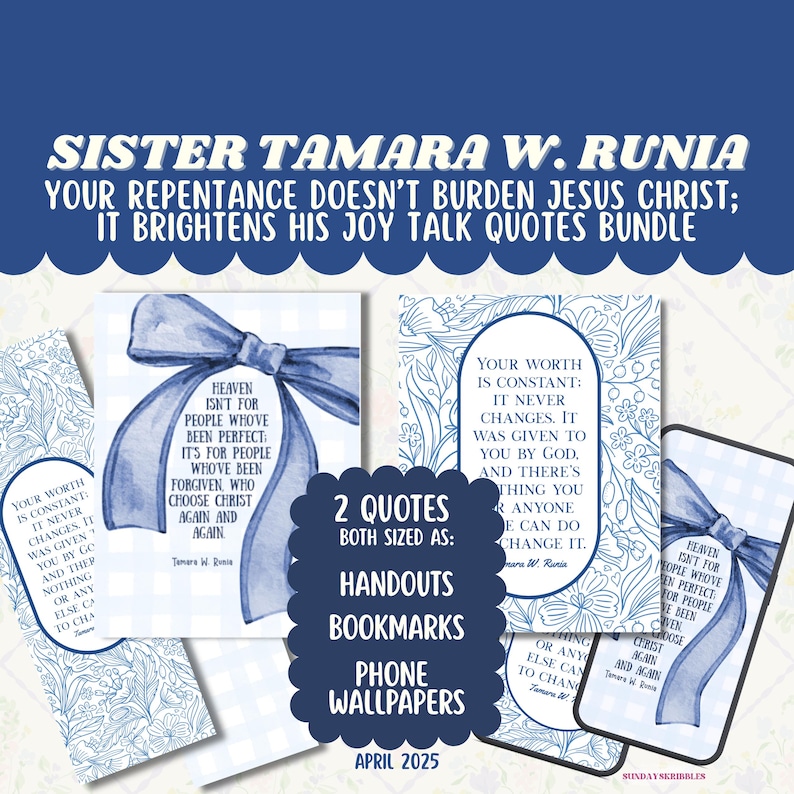 Tamara W Runia April 2025 Quotes Printable LDS Young Women Your ...