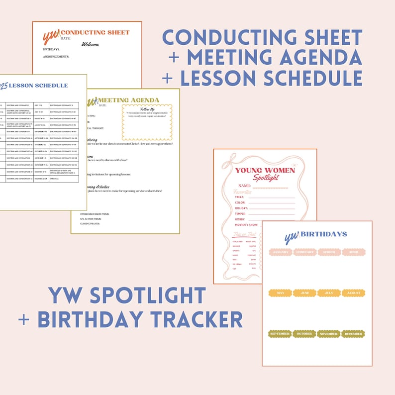 2025 LDS Young Women Planner Binder Presidency Leadership Look Unto ...