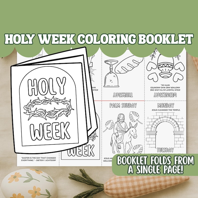 Holy Week Printable Coloring Craft Easter Activity Booklet 2025 LDS ...