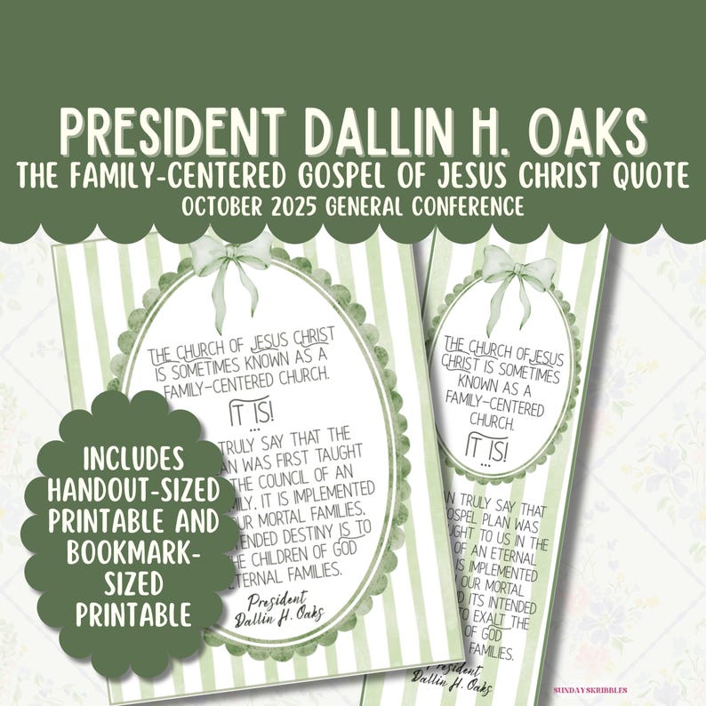 President Dallin H. Oaks October 2025 General Conference Quote ...