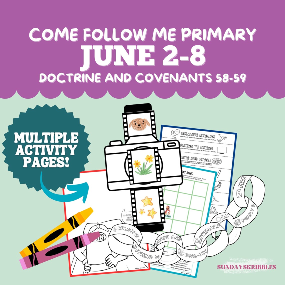 Primary June 2-8 Lesson Plan LDS Come Follow Me 2025 Doctrine and ...
