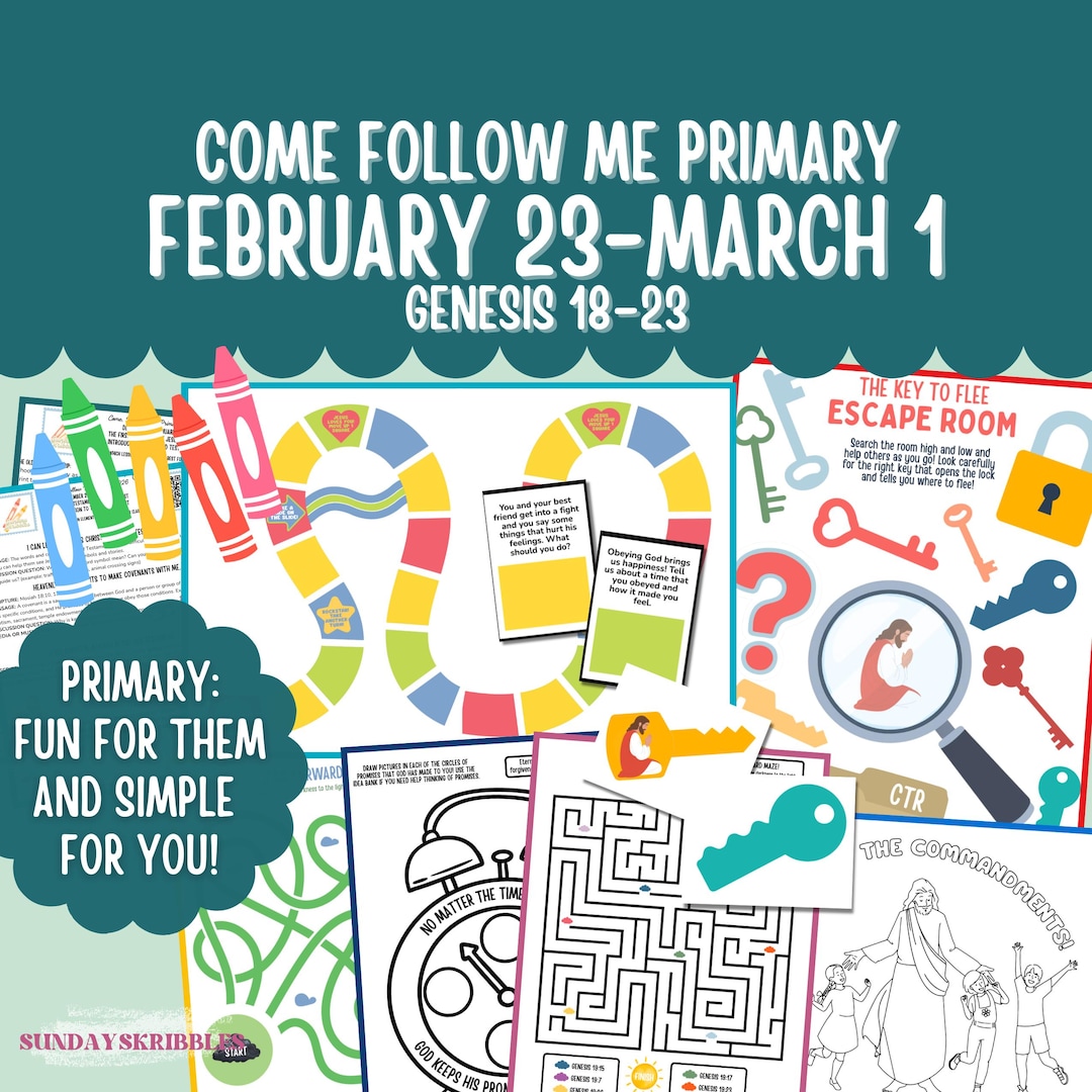 Primary February 23-march 1 Lesson Plan LDS Come Follow Me 2026 the Old ...