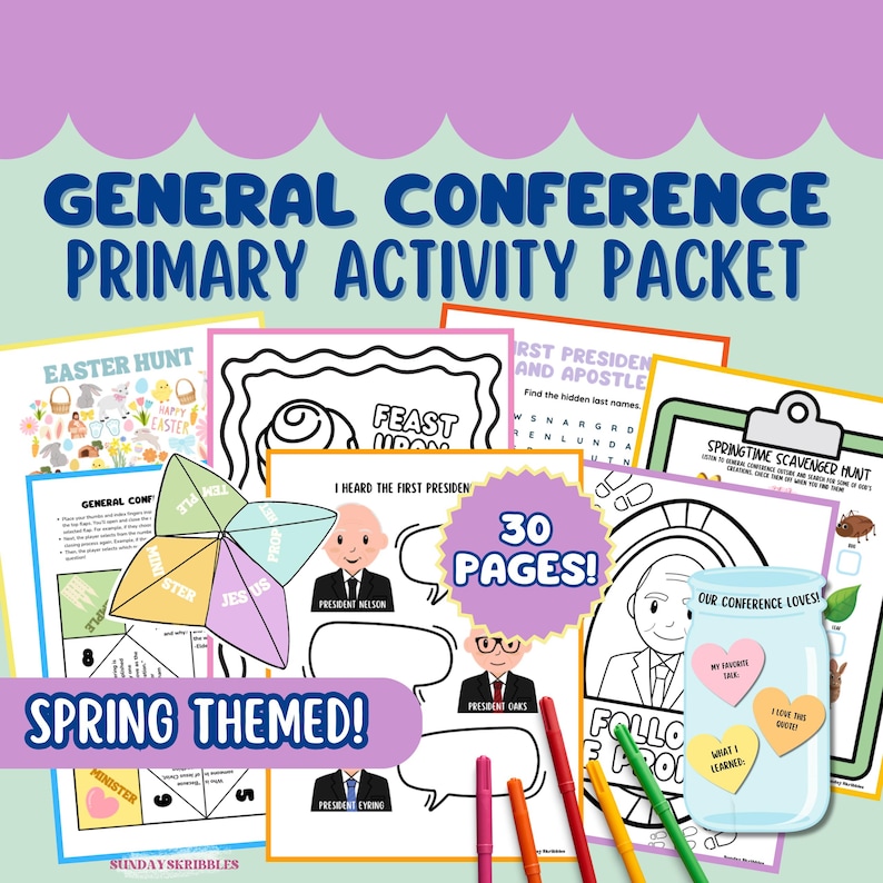 General Conference Activity Packet April 2025 LDS Primary Family ...