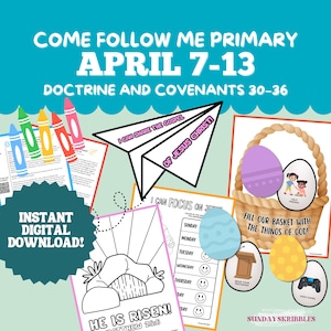 Primary April 7-13 Lesson Plan LDS Come Follow Me 2025 Doctrine and ...