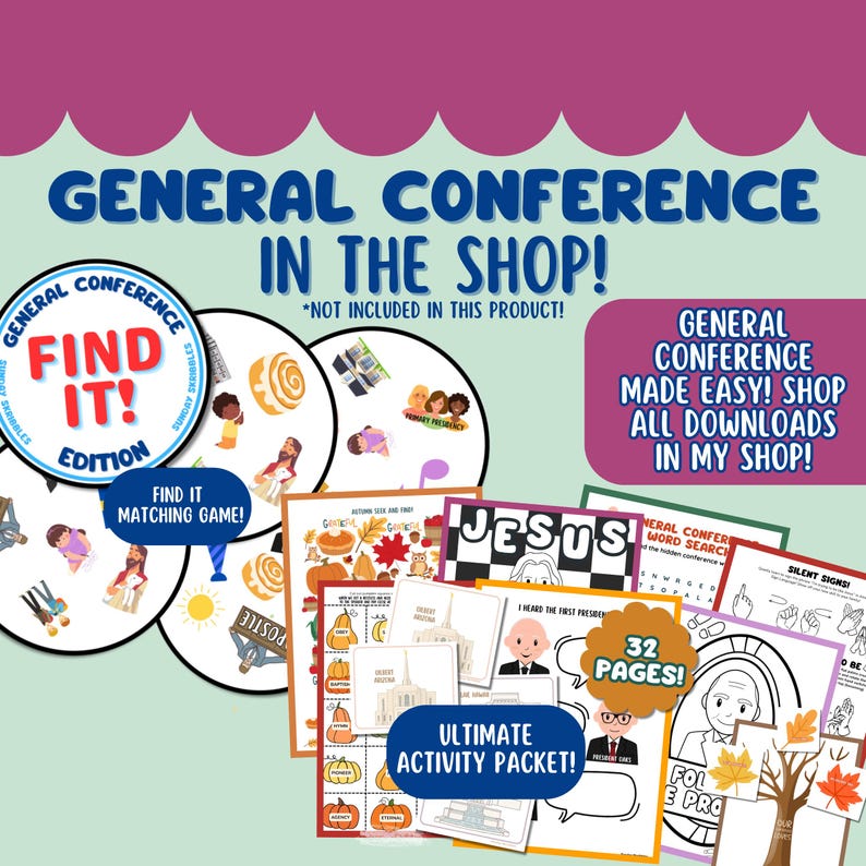 General Conference Primary Activity Packet October 2025 Children ...