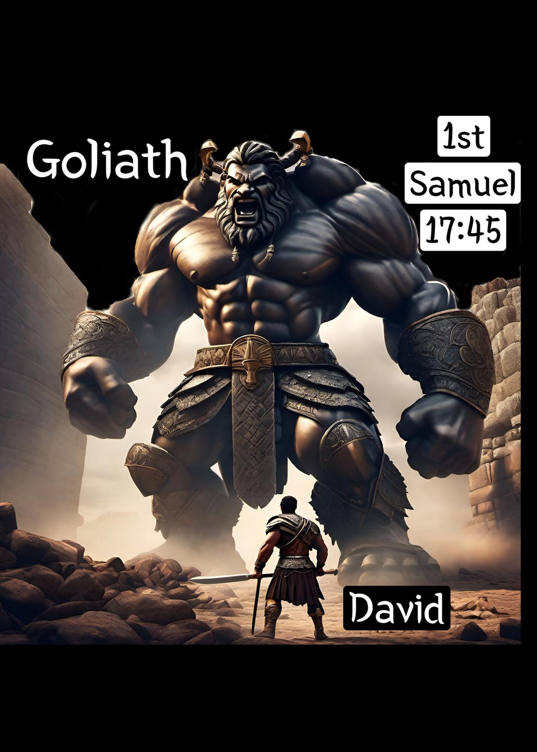 David & Goliath PNG File - Etsy