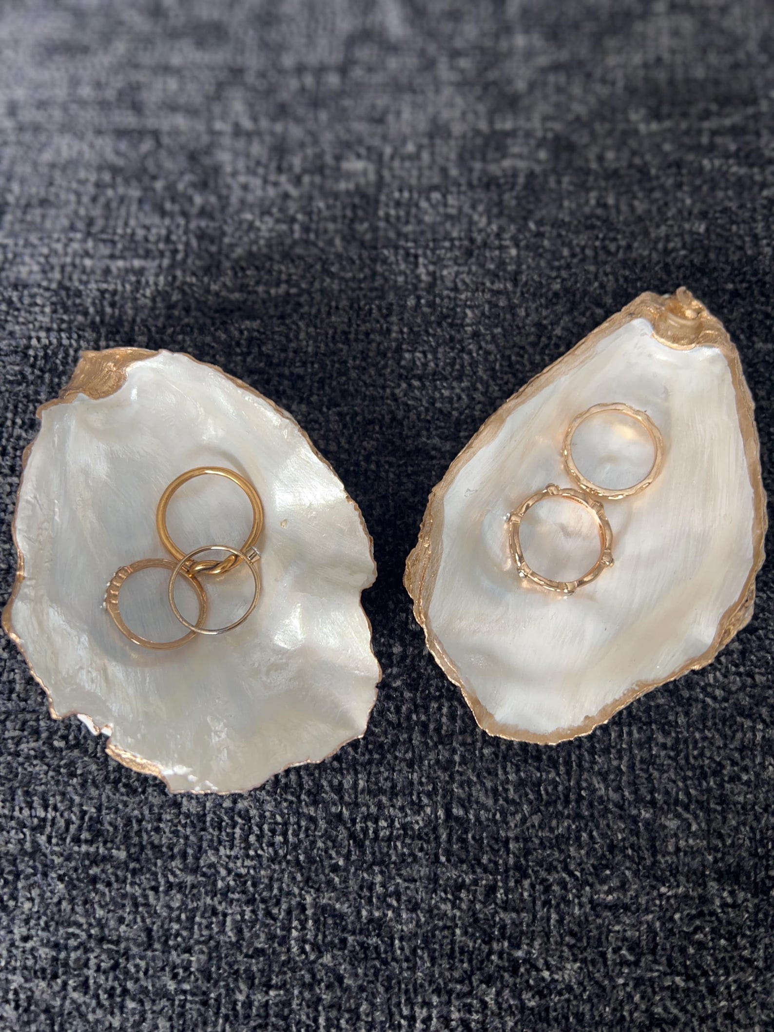 Hand Made Oyster Shell Ring Dish or Trinket Dish. Newlywed Gift ...