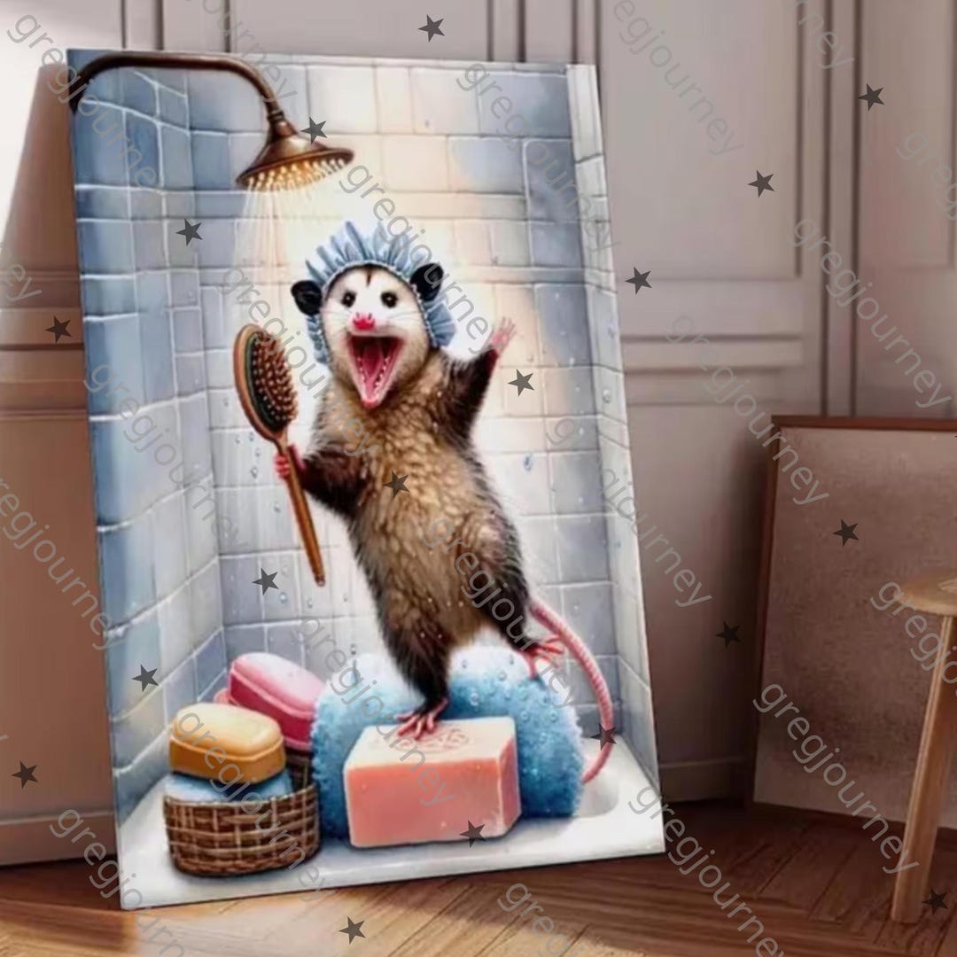 Decorlion Shabby Chic Opossum Poster Meme Png, Classic Reading Room ...