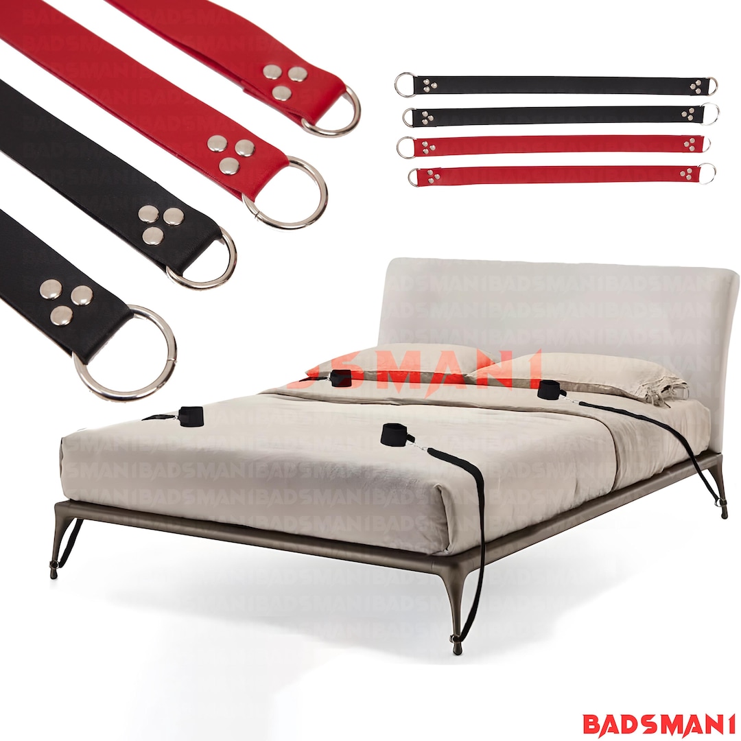 BDSM Set of 4 Bed Restraints, Four Straps for Bed Restraints, Bed ...