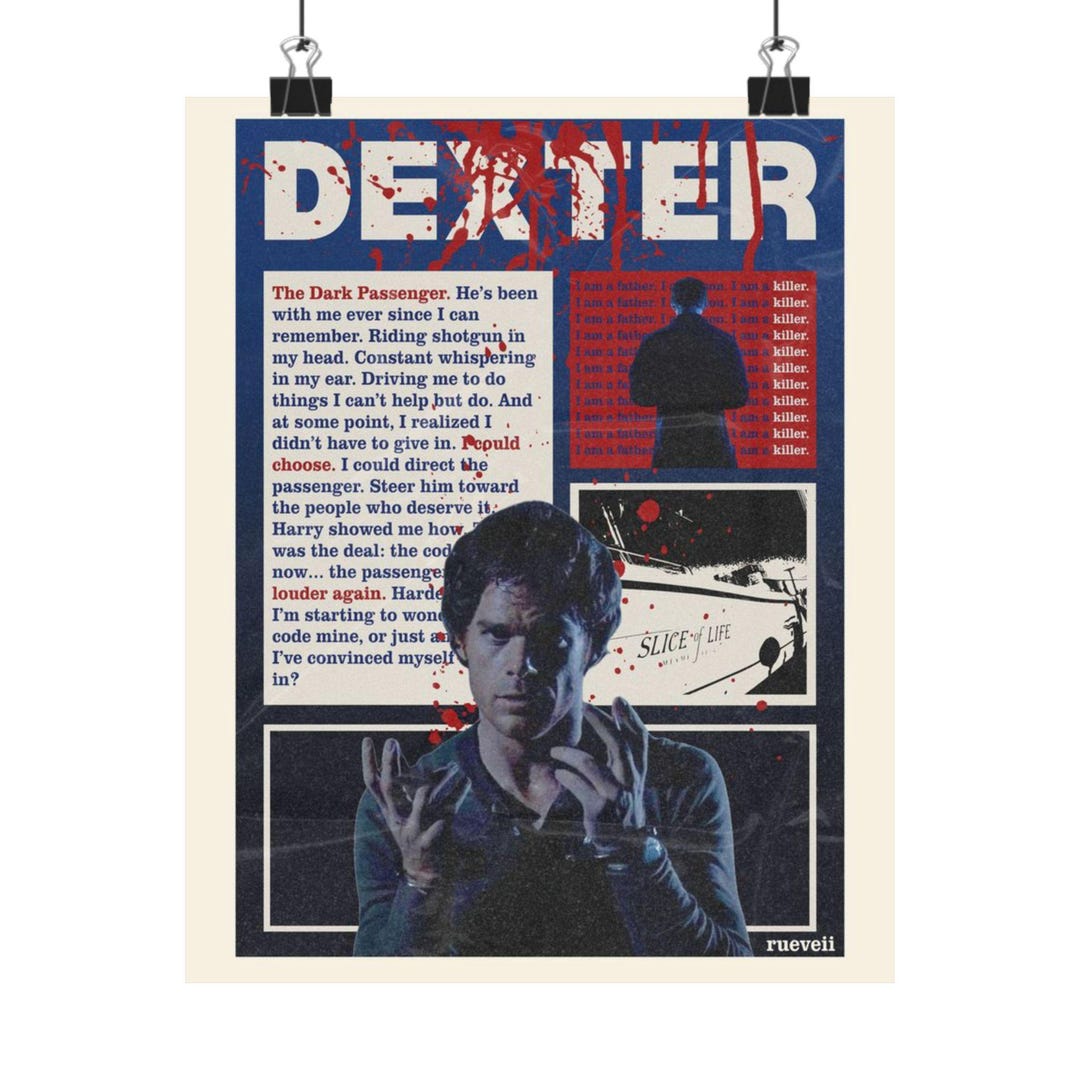 Dexter Matte Vertical Poster | Horror Art Print, Unique Wall Decor ...