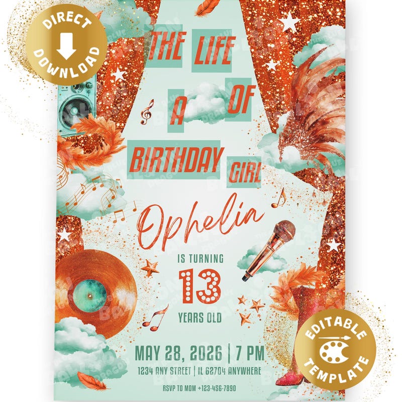 The Life of a Showgirl Template - Etsy