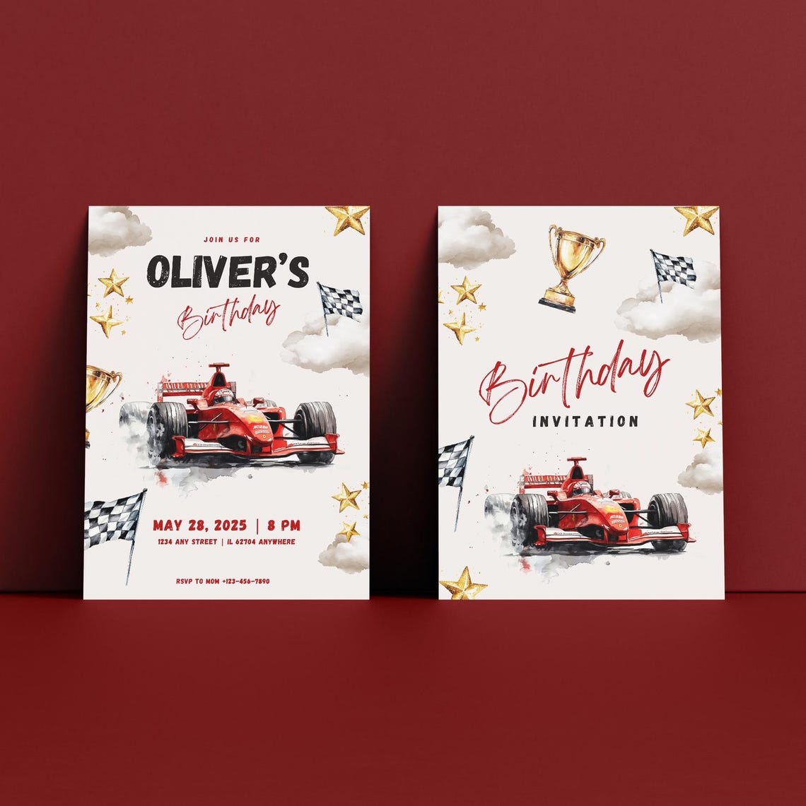 Racecar Birthday Invitation, F1, Car, Race, Sports Car, Invitation ...