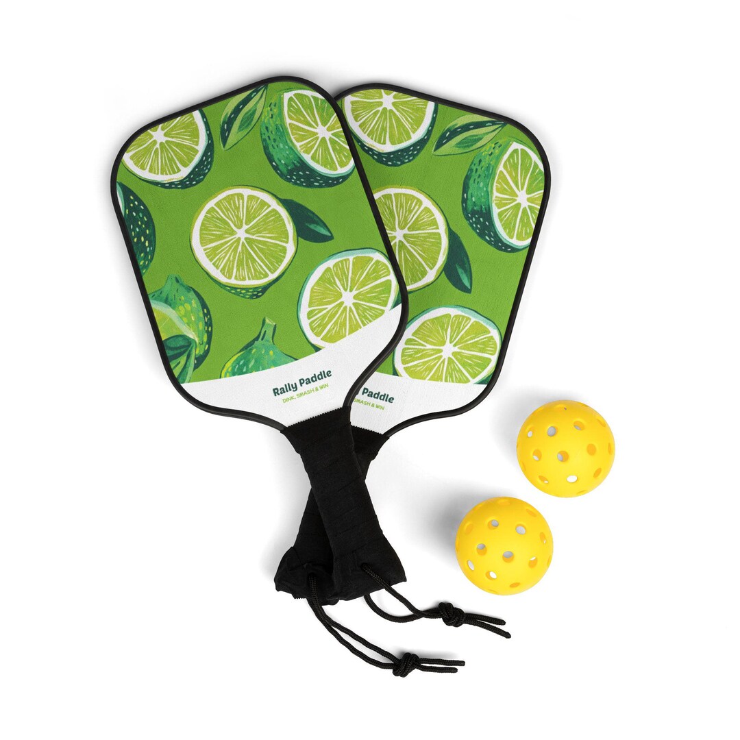 Lime Burst | Pickleball Paddles | 2 Paddles + 2 Balls + Bag Included ...