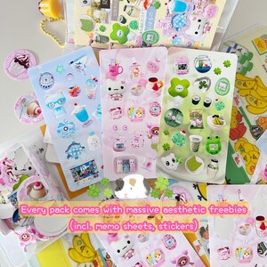 Handmade Aesthetic Sticker Sheet Pack - Cute Dessert Stickers for ...