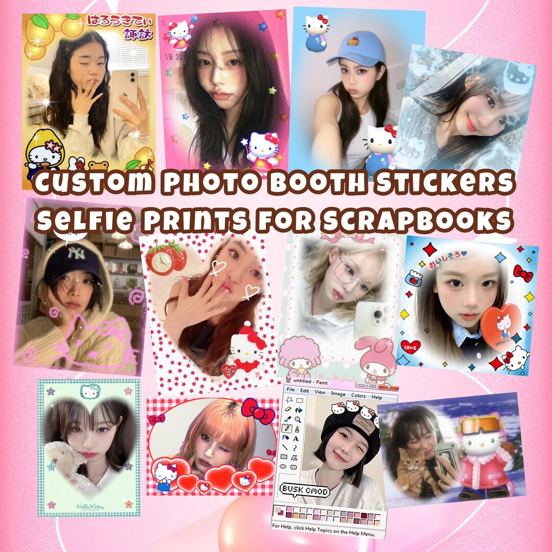 Personalized K-pop Idol & Selfie Cutout Sticker Print Custom Glittery ...