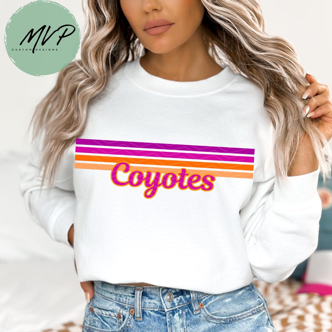 Retro Coyotes Mascot PNG: Spirit Wear Graphic (digital Download - Etsy