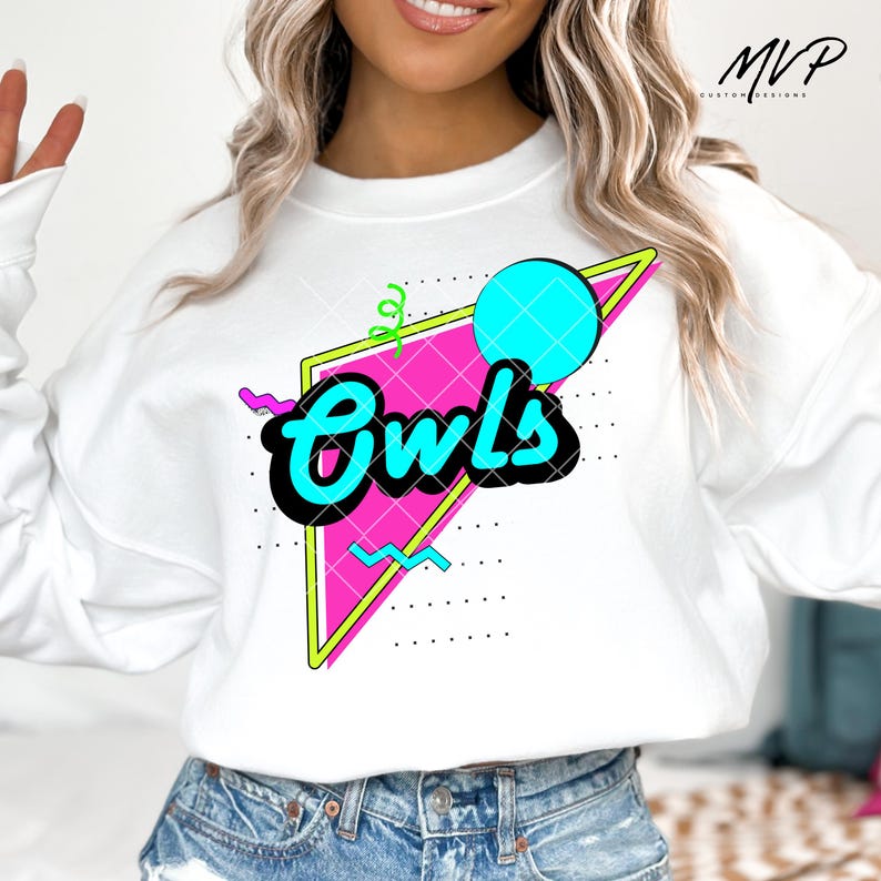 Retro Owls PNG: 90s School Spirit Mascot (digital Download) - Etsy