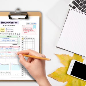 Pastel Study Planner Printable | Daily, Weekly, Monthly Planner PDF ...