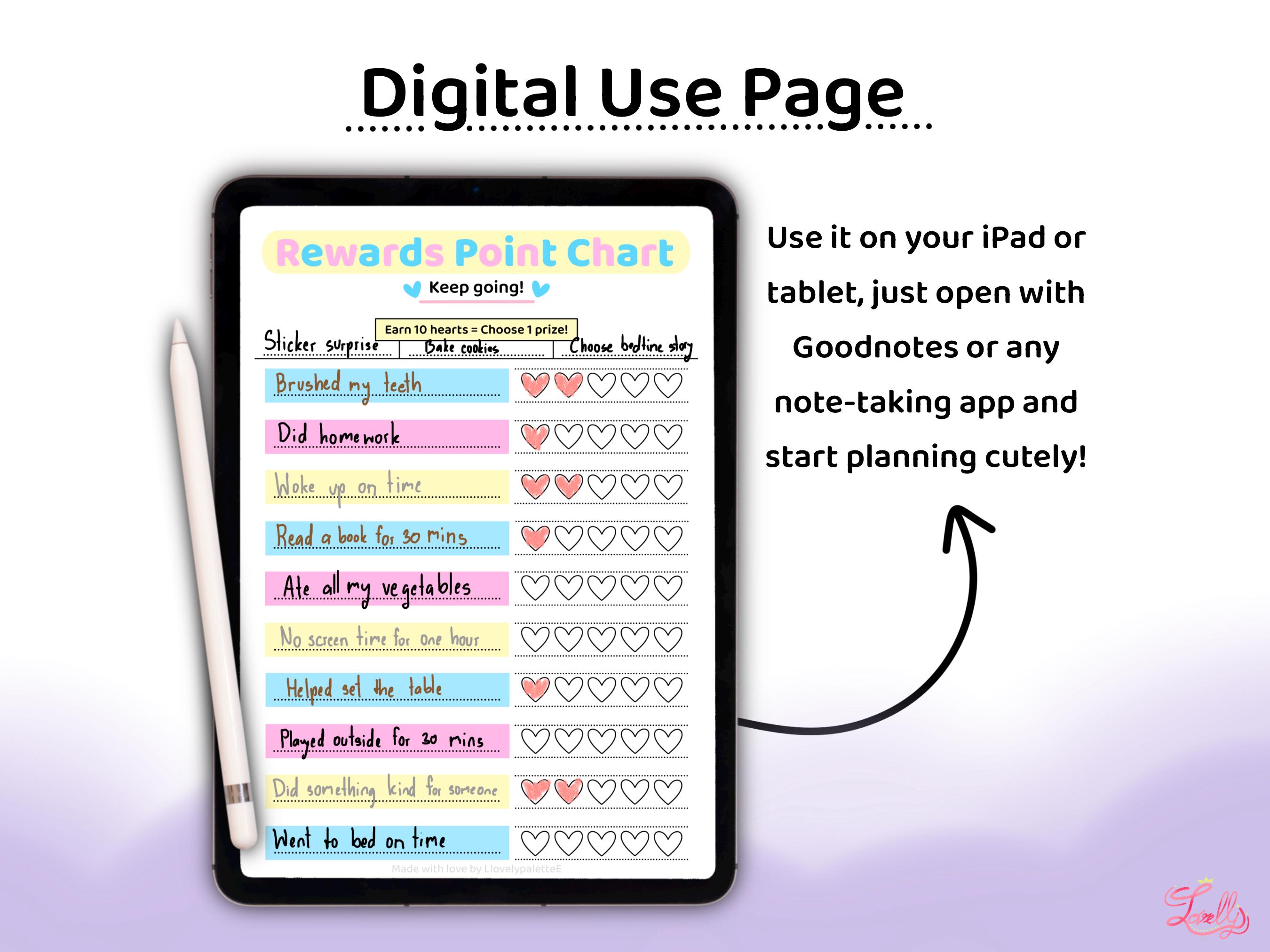 Printable Rewards Chart PDF A4 A5 US Letter | Kids Habit Tracker ...