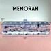 Smashed Glass Menorah: Jewish Wedding Keepsake Resin Art (12x4x3") - Etsy