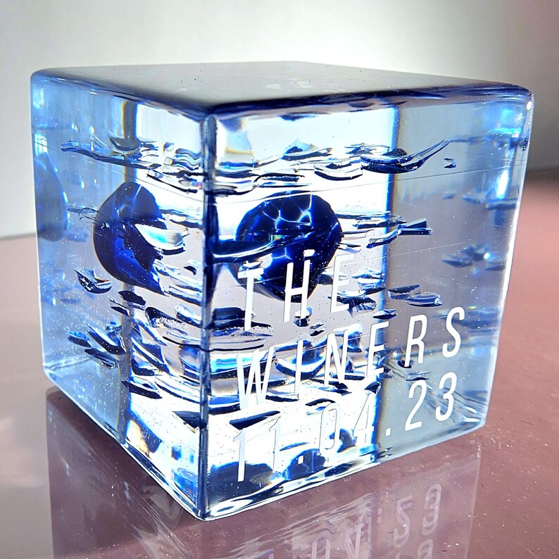 Smashed Glass Cube 4x4x4 Jewish Wedding Gift Tradition Memory Chuppah ...