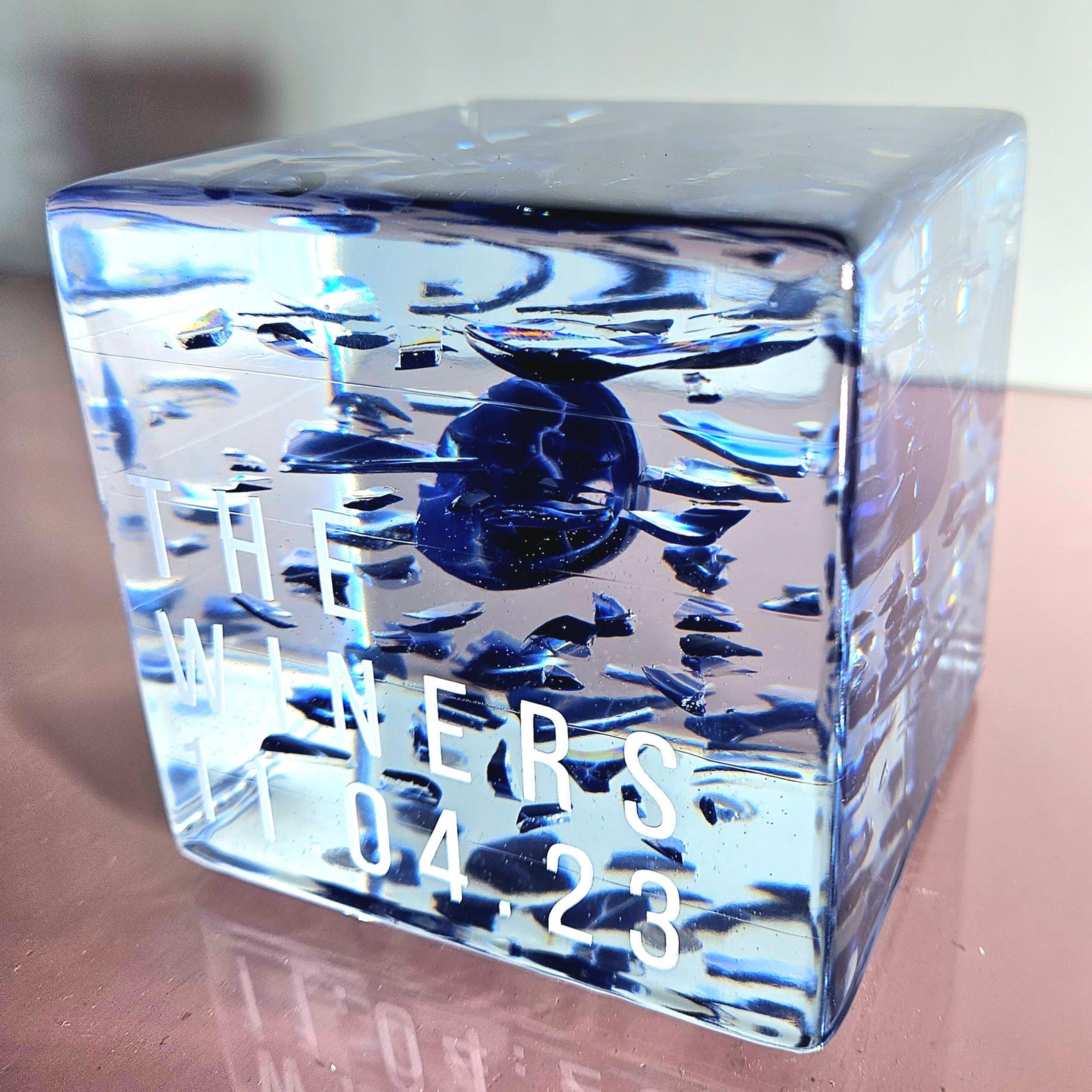 Smashed Glass Cube 4x4x4 Jewish Wedding Gift Tradition Memory Chuppah ...