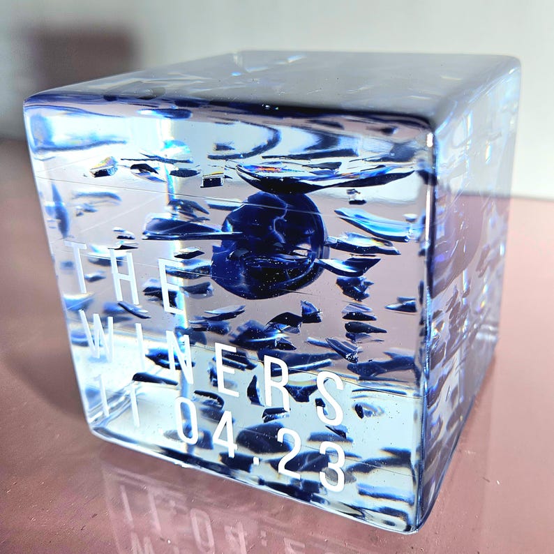 Smashed Glass Cube 4x4x4 Jewish Wedding Gift Tradition Memory Chuppah ...