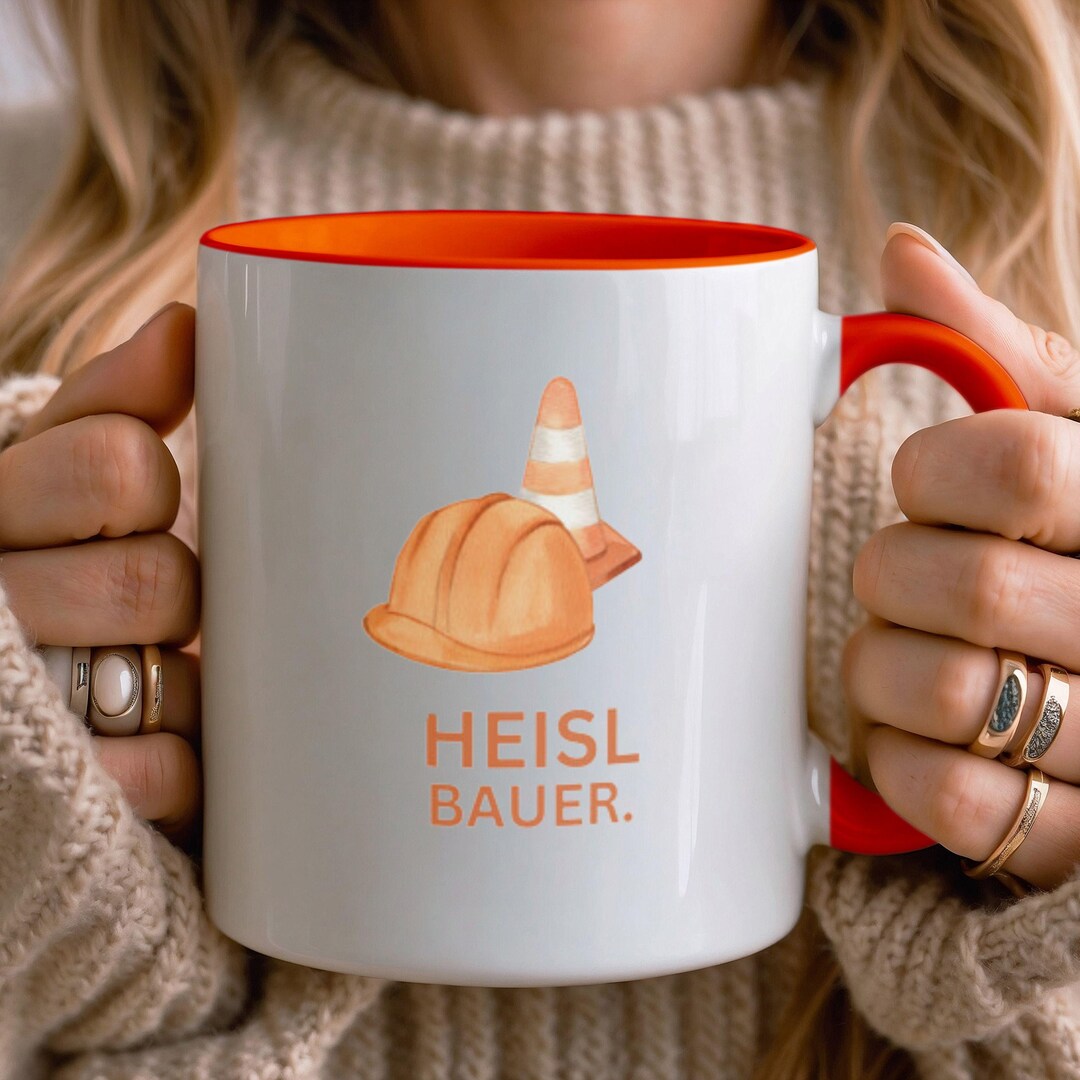 Heisl Bauer Mug With Watercolor Construction Helmet – Bavarian Coffee ...
