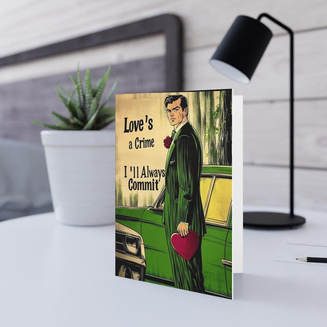 True Crime Valentine's Day Card Loves a Crime Ill Always Commit - Etsy