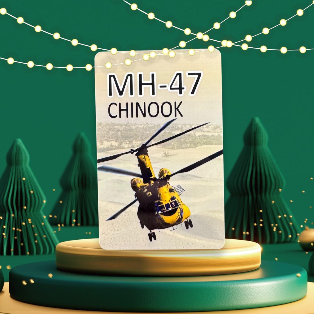 MH-47 Chinook Helicopter Trading Card - Etsy