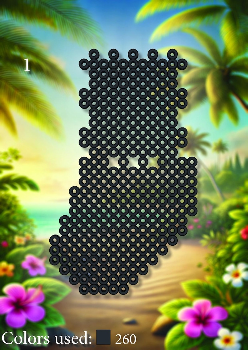 3D Moana Vaiana Fuse Bead Pattern – Disney Princess DIY Craft – Ocean ...