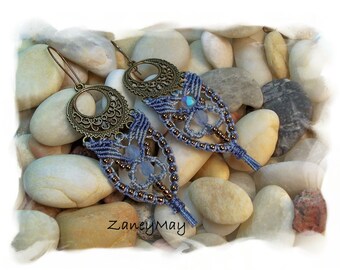 Hippie Micro Macrame Earring Pattern in PDF | Etsy